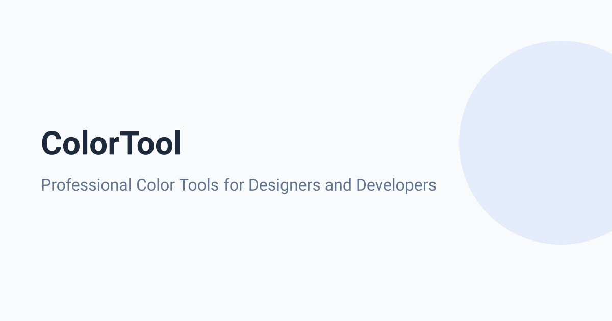 ColorTool - Professional color tools for designers and developers